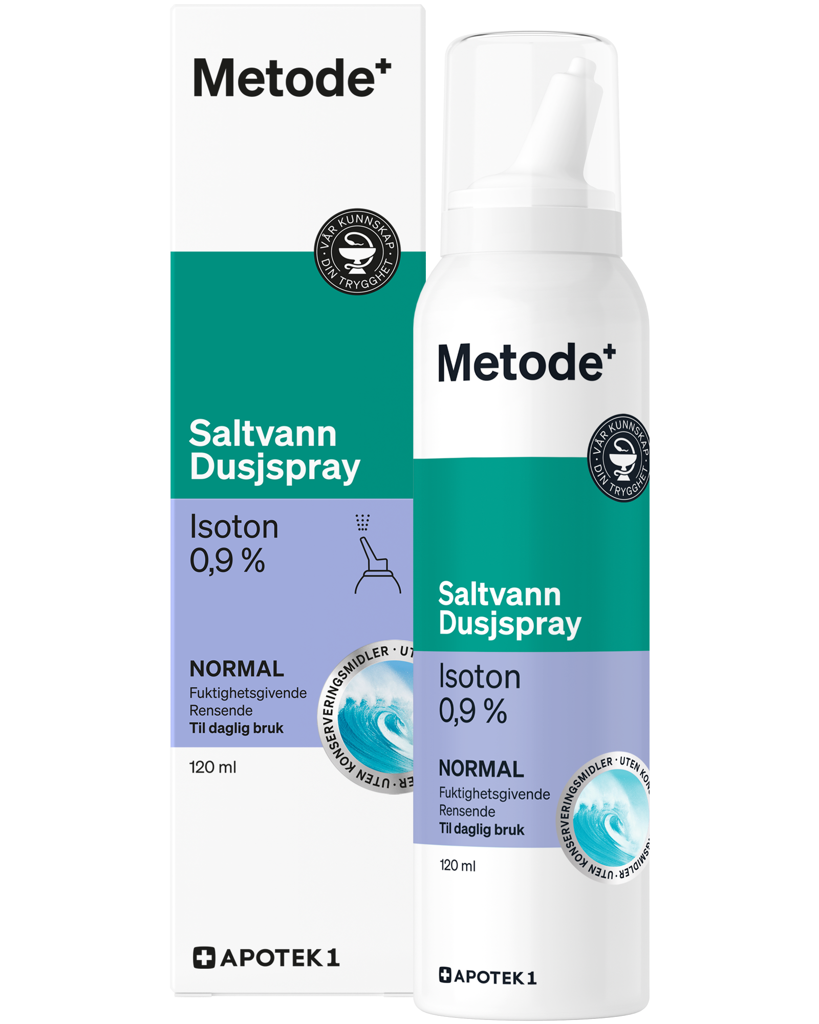 Metode isoton saltvannsdusj 0,9% 120 ml - Apotek 1