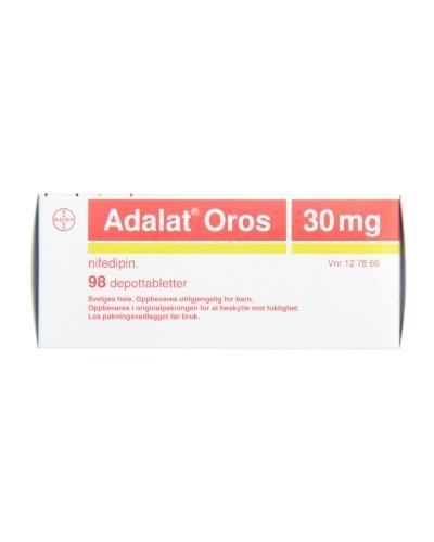 Adalat Oros Depottablett 30 mg 98stk - Apotek 1