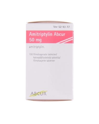Amitriptylin Abcur 50 mg filmdrasjerte tabletter 100 stk - Apotek 1