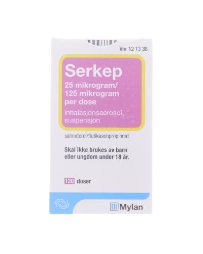 Serkep 25 mikrog/125 mikrog inhalasjonsaerosol, suspensjon 120 doser ...