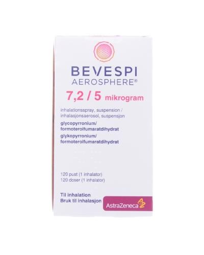 Bevespi Aerosphere 7,2 mikrog/5 mikrog inhalasjonsaerosol, suspensjon ...