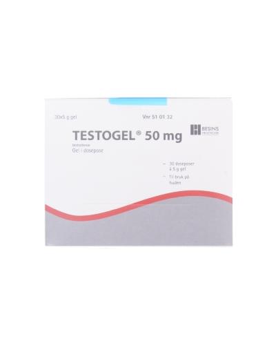 Testogel Gel i dosepose 50 mg/5 g 30 stk - Apotek 1