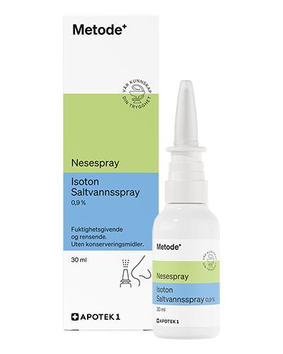 Metode isoton saltvannsspray 0,9% 30 ml - Apotek 1