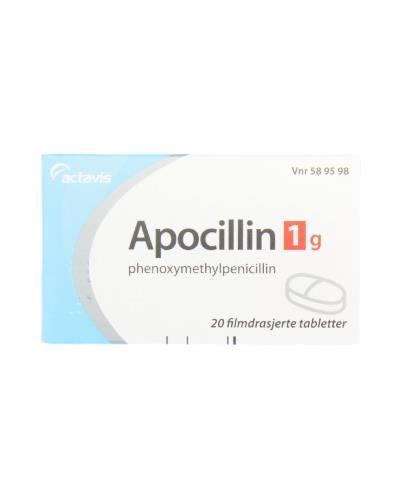 Apocillin 1 g filmdrasjerte tabletter 20 stk - Apotek 1