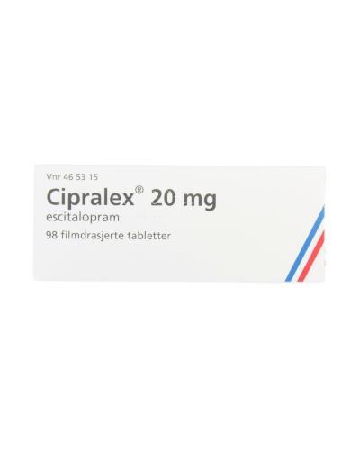 Cipralex Tablett, filmdrasjert 20 mg 98 stk - Apotek 1