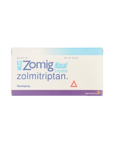 Zomig Nasal Nesespray, oppløsning 5 mg/dose 6x0,1 ml - Apotek 1
