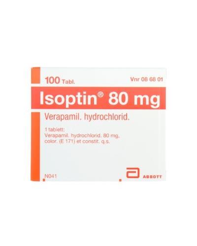 Isoptin Tablett, filmdrasjert 80 mg 100 stk - Apotek 1