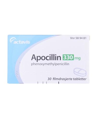 Apocillin 330 mg filmdrasjerte tabletter 30stk - Apotek 1