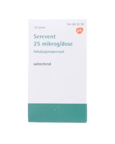 Serevent 25 mikrog/dose inhalasjonsaerosol, suspensjon 120 doser - Apotek 1