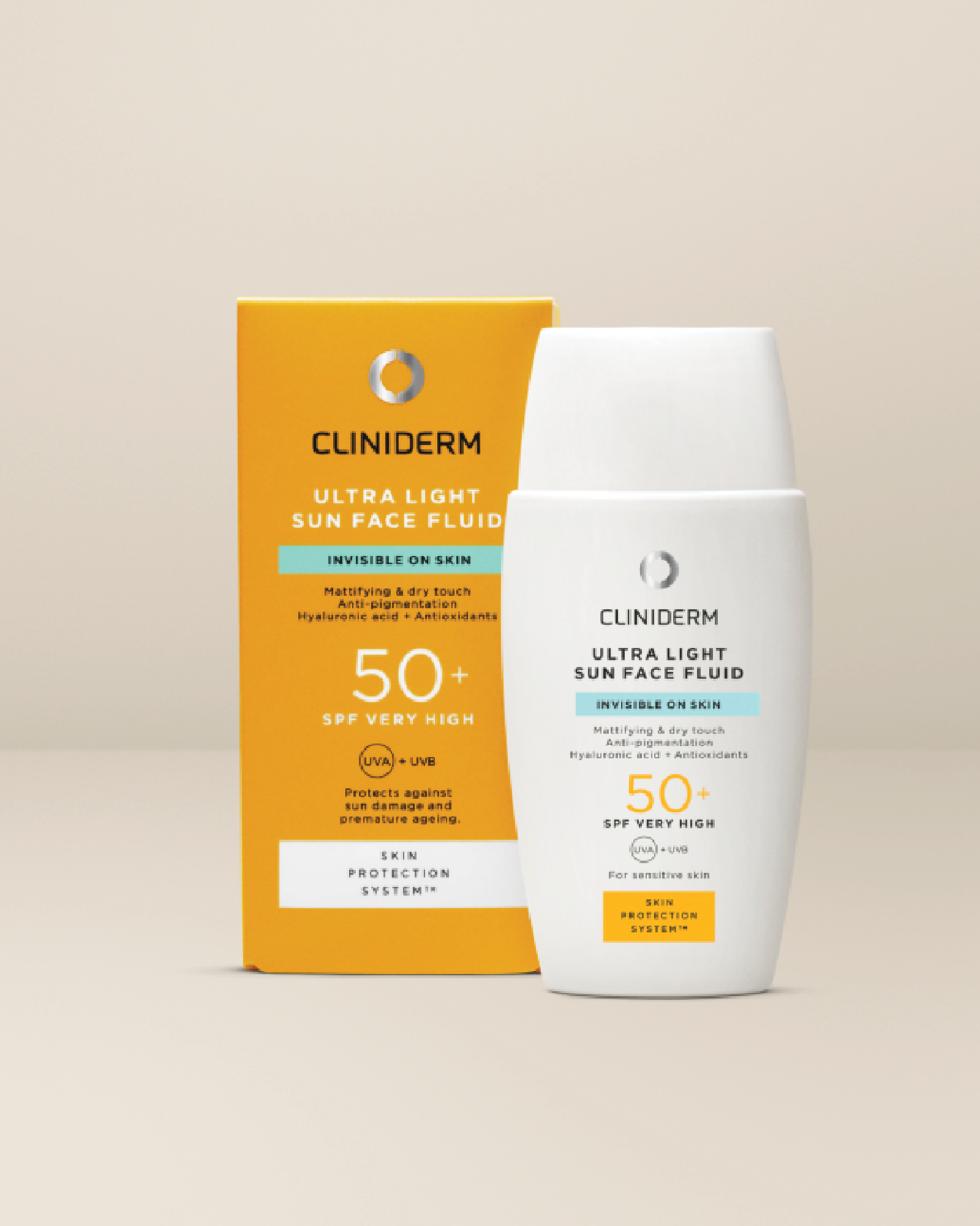 Cliniderm Sun Ultra Light Face Fluid solkrem SPF50+ 40 ml - Apotek 1