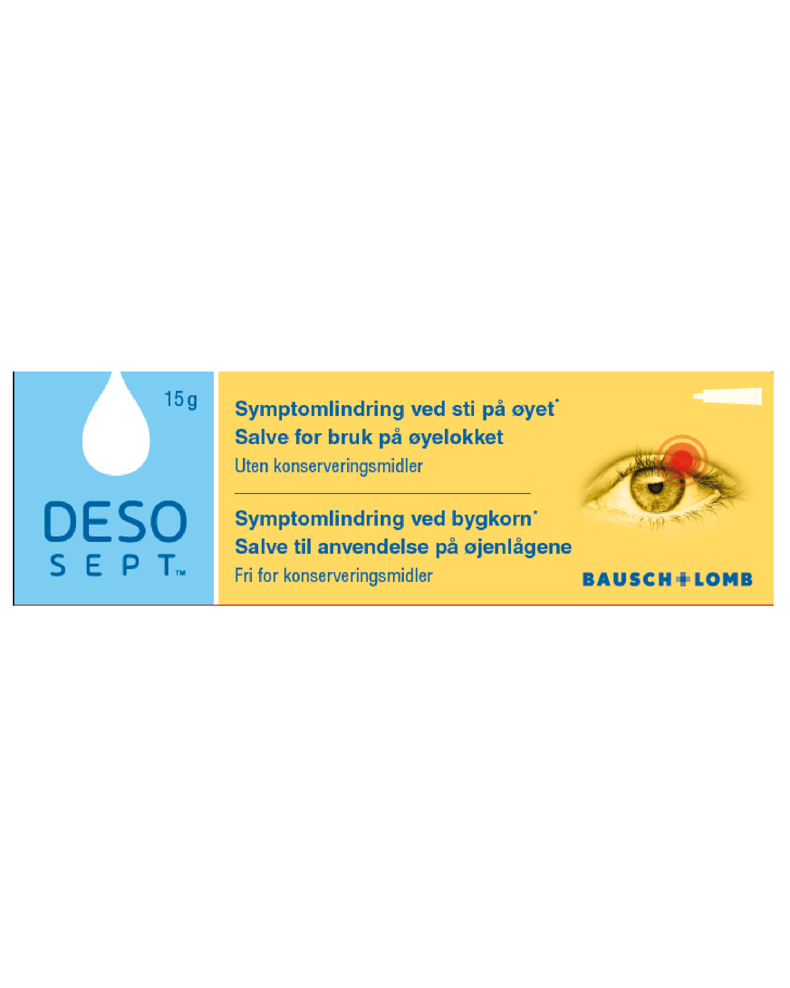 Desosept salve til øyelokk 15 g - Apotek 1