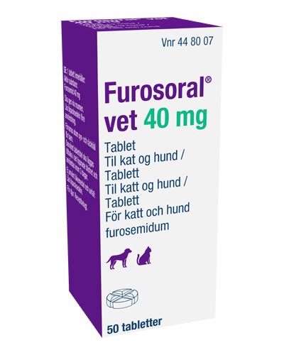 Furosoral vet 40 mg tabletter til katt og hund 50 stk - Apotek 1