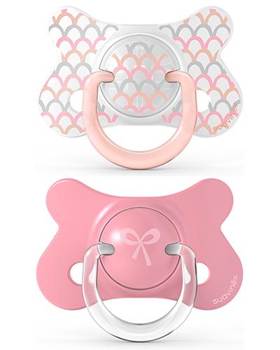 Suavinex Fusion smokk anatomisk silik 4-18mnd rosa 2stk - Apotek 1