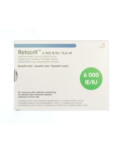 Retacrit Injeksjonsvæske, oppløsning i ferdigfylt sprøyte 10 000 IE/ml ...
