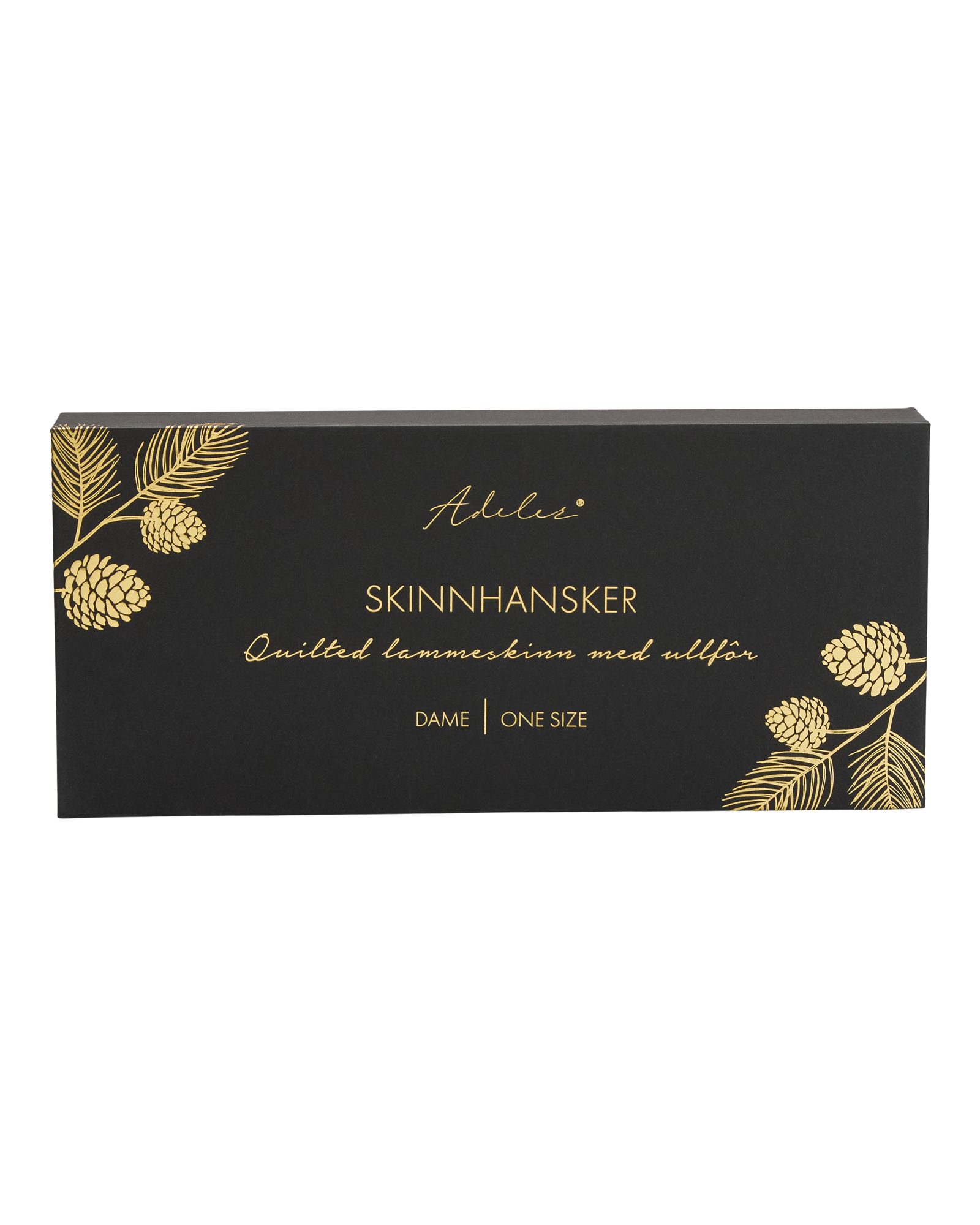 Adeler lammeskinnshansker dame med rutemønster, sort farge og størrelse ...