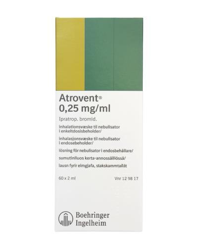 Atrovent 0,25 mg/ml inhalasjonsvæske til nebulisator, oppløsning 60x2 ...