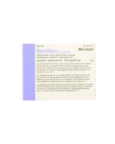 Brevibloc Injeksjonsvæske, oppløsning 10 mg/ml 5x10 ml - Apotek 1