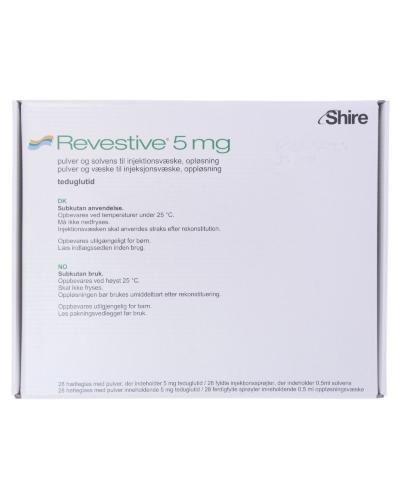Revestive Pulver og væske til injeksjonsvæske, oppløsning 5 mg 28 sett ...