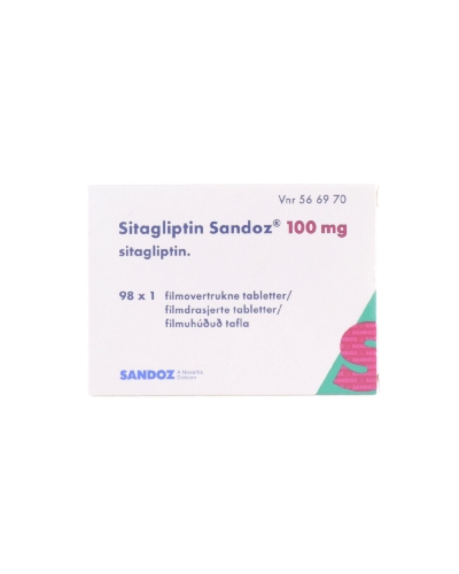 Sitagliptin sandoz tab 100mg - Apotek 1