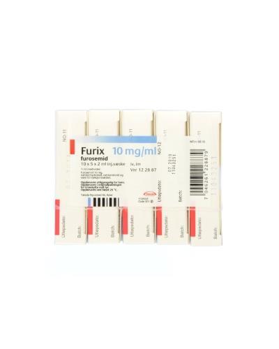 Furix Injeksjonsvæske, oppløsning 10 mg/ml 10x5x2ml - Apotek 1