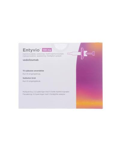 Entyvio 108 mg/sprøyte injeksjonsvæske 2x1sprøyte - Apotek 1