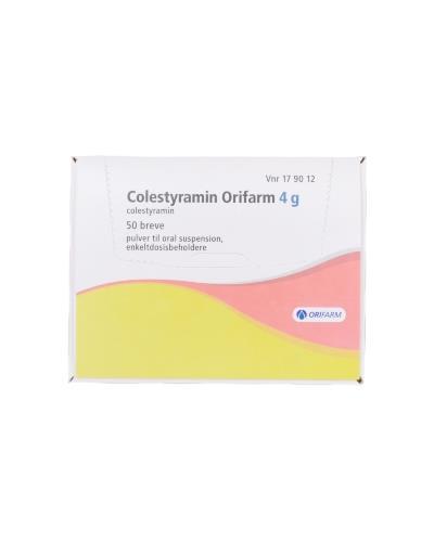 Colestyramin 4 g pulver til mikstur uten sukker dosepose 50 stk - Apotek 1