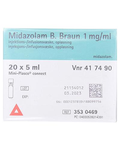 Midazolam B.Braun 1 mg/ml injeksjons-/infusjonsvæske, oppløsning ...