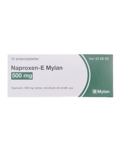 Naproxen-E Mylan Enterotablett 500 mg 10 stk - Apotek 1