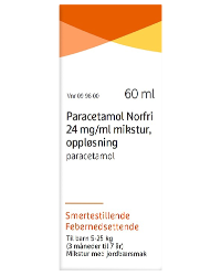 Paracet 24 mg/ml mikstur 3 mnd-7 år 60 ml - Apotek 1