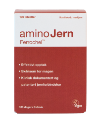Aminojern Ferrochel 25mg tabletter 100 stk - Apotek 1