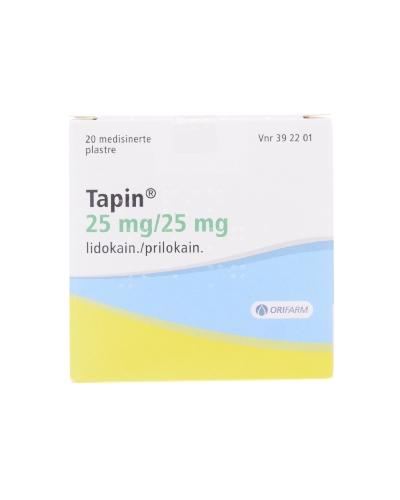 Tapin Medisinert plaster 25/25 mg 20stk - Apotek 1