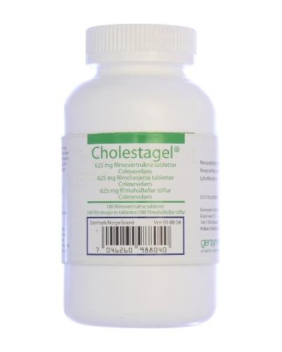 Cholestagel Tablett, filmdrasjert 625 mg 180 stk - Apotek 1