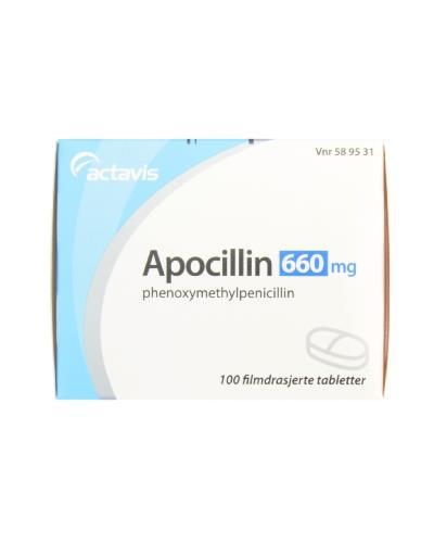 Apocillin 660 mg filmdrasjerte tabletter 100 stk - Apotek 1