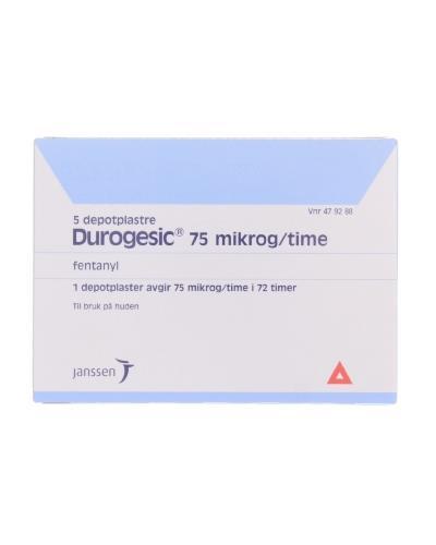 Durogesic 75 mikrog/time depotplaster 5 stk - Apotek 1