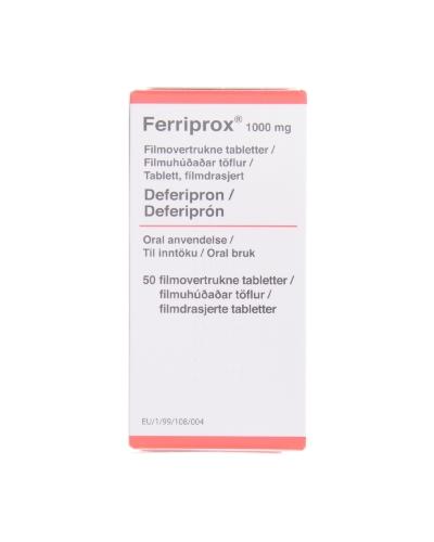 Ferriprox Tablett, filmdrasjert 1 000 mg 50 stk - Apotek 1