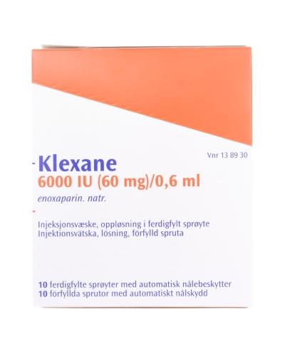 Klexane inj 6000 IU/sp m/nålb - Apotek 1