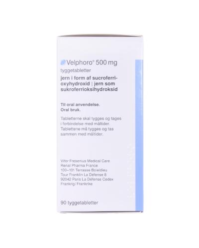 Velphoro Tyggetablett 500 mg 90 stk - Apotek 1