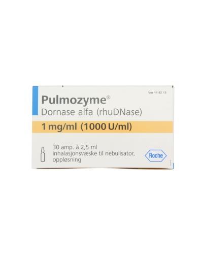 Pulmozyme Inhalasjonsvæske til nebulisator, oppløsning 1 mg/ml 30x2,5 ...