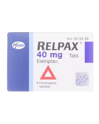 Relpax Tablett, filmdrasjert 40 mg 6 stk - Apotek 1