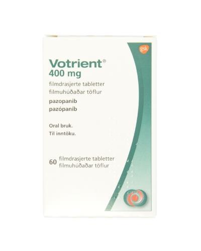Votrient Tablett, filmdrasjert 400 mg 60 stk - Apotek 1