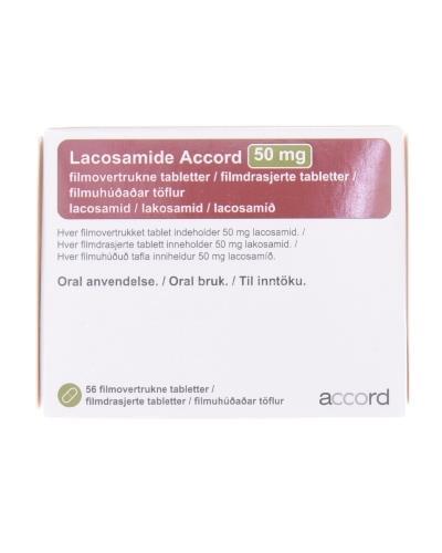 Lacosamide Accord Healthcare 50 mg tabletter 56 stk - Apotek 1