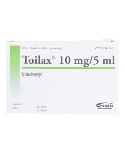Toilax Rektalvæske, oppløsning 10 mg/5 ml 50x5 ml - Apotek 1