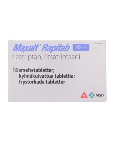 Maxalt Rapitab Smeltetablett 10 mg 18x1 stk - Apotek 1