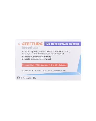 Atectura Breezhaler 125 mikrog/62,5 mikrog inhalasjonspulver, hard ...