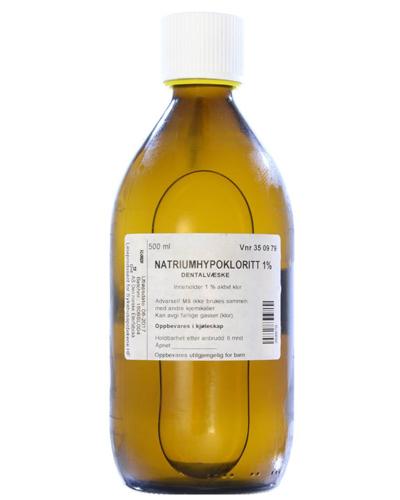 Natriumhypokloritt 1% dentalvæske 500 ml - Apotek 1