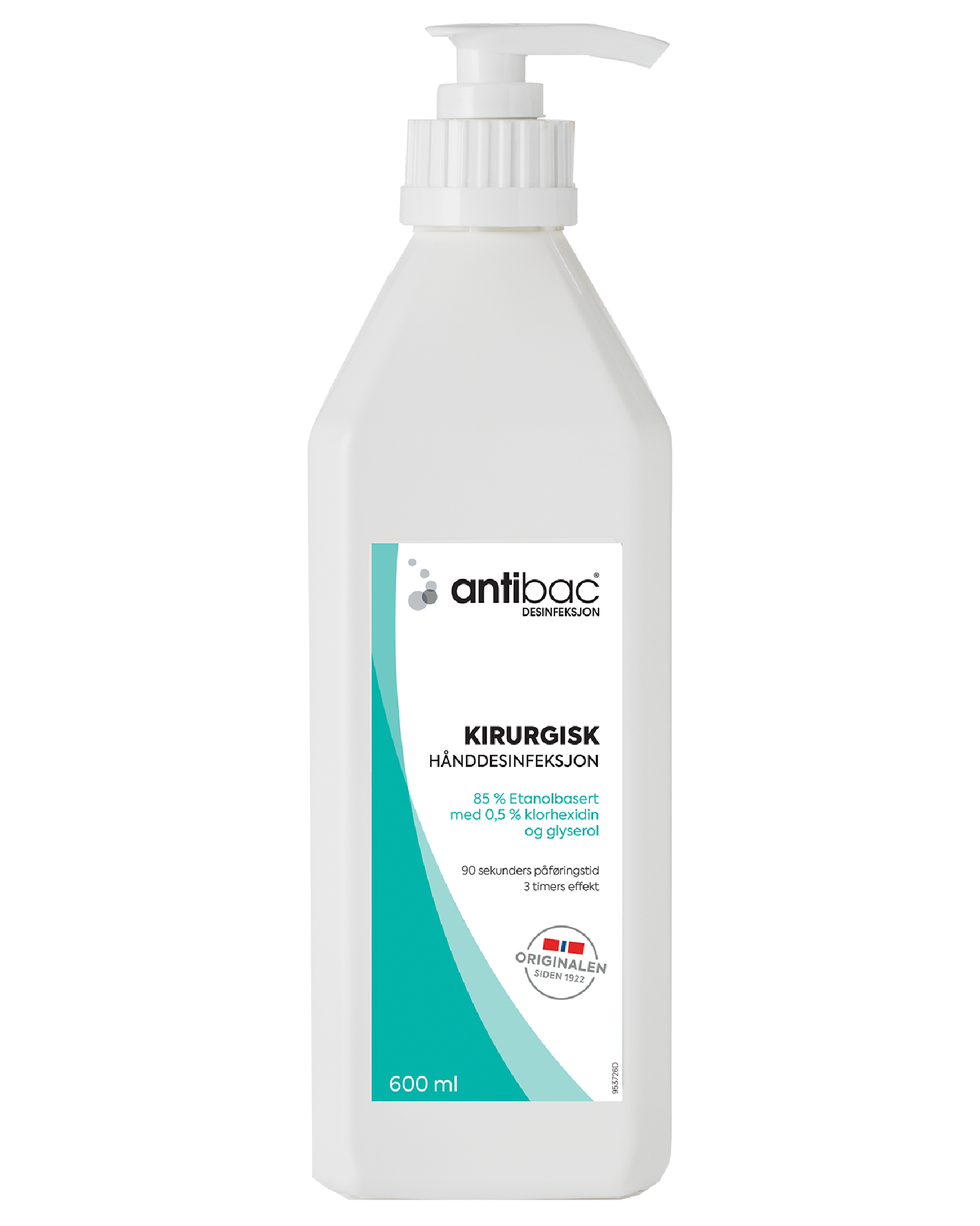 Antibac kirurgisk hånddesinfeksjon 85 % med klorhexidin 600 ml - Apotek 1