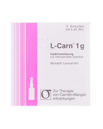 L-Carn 200mg/ml injeksjon 5x5 mlamp - Apotek 1