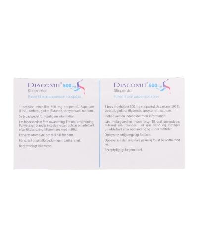 Diacomit Pulver til mikstur, suspensjon 500 mg 60x1 dose - Apotek 1