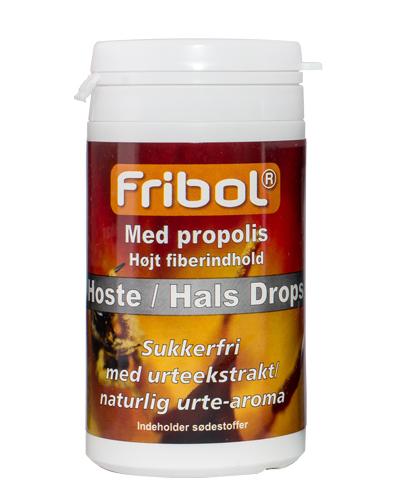 Fribol Hoste/Hals sukkerfrie drops propolis 60g - Apotek 1