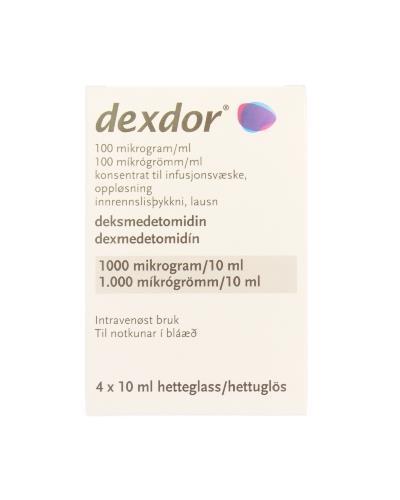 Dexdor Konsentrat til infusjonsvæske 100 mikrog/ml 4x10 ml - Apotek 1